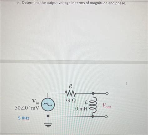 Solved 14 Determine The Output Voltage In Terms Of Chegg Com