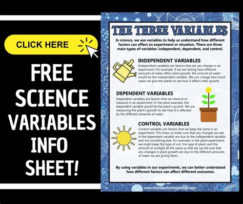 What Are Variables In Science Little Bins For Little Hands
