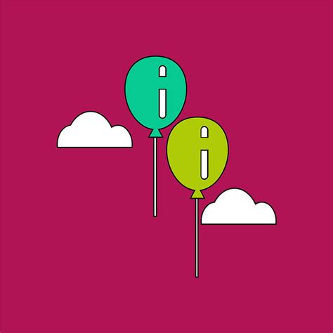 플랫 아이콘 디자인 컬렉션 하늘 벡터에 두 개의 풍선 Ai Eps Uidownload