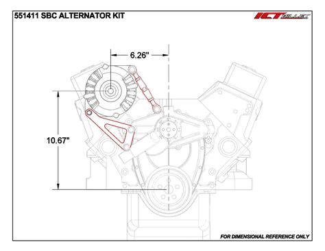 Sbc Alternator Brackets Sbc Brackets Small Block Chevy Sbc Ict Billet