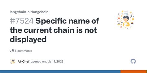 Specific Name Of The Current Chain Is Not Displayed · Issue 7524