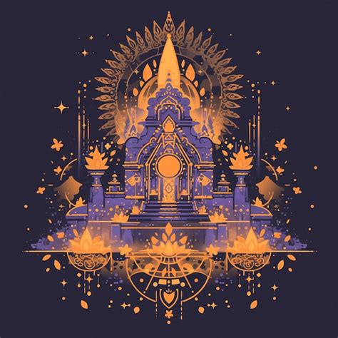 Premium Vector Indian Temple Patterns With Sacred Architecture
