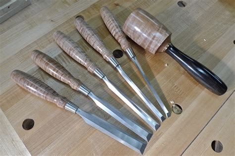 Blue Spruce Bench Chisels Mallet