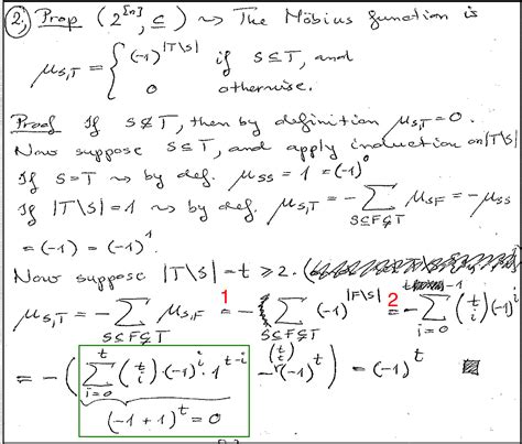 Number Theory Mobius Function Of The Power Set Mathematics Stack