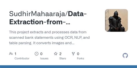 Github Sudhirmahaarajadata Extraction From Scanned Bank Statements