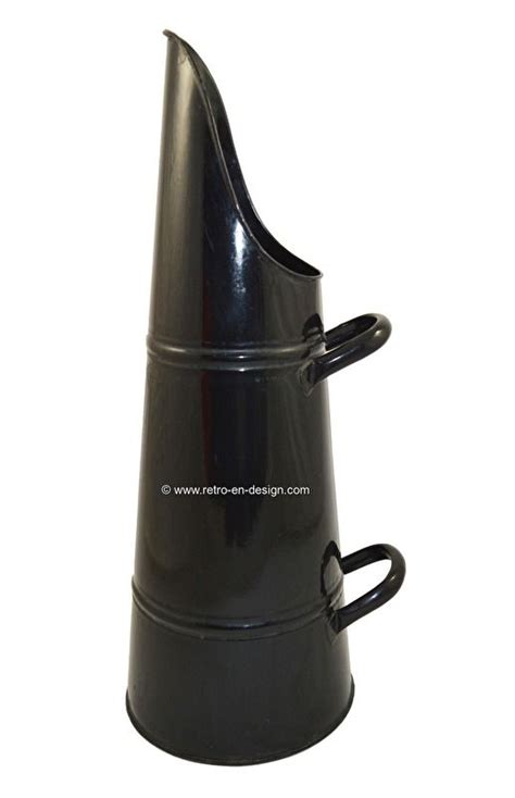 Vintage Black Coal Scuttle Hod Coal Bucket Coal Pail Or Coalscuttle