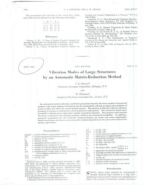 Pdf Vibration Modes Of Large Structures By An Automatic Matrix