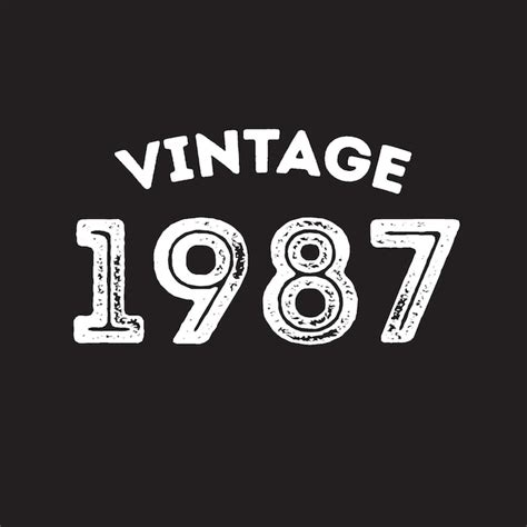 Premium Vector 1987 Vintage Retro T Shirt Design Vector