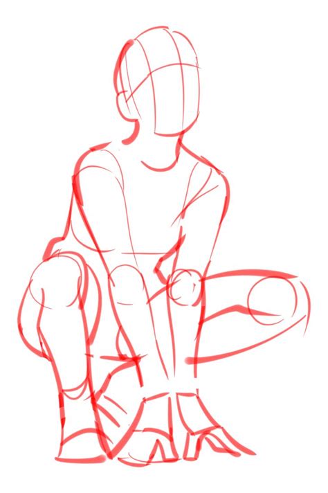 Crouching Pose Reference Art Reference Sketches Drawing Poses