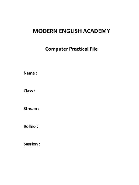 Xi Computer Practical File Layout 2024 Annual Pdf Matrix Mathematics Mathematics