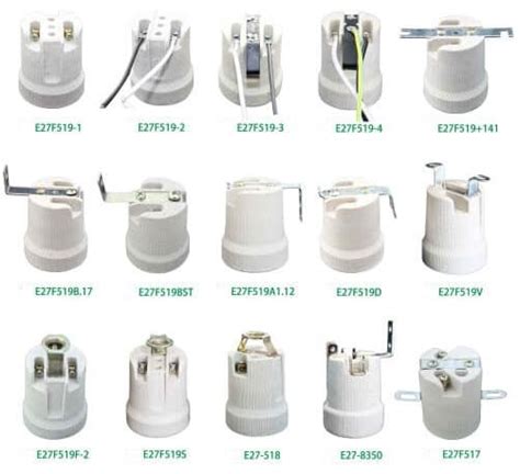 E27 Porcelain Lamp Holder Light Sockets White F519
