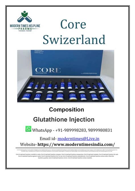 Core Swizerland Glutathione Injection For Skin Whitening Packaging Type Box At Best Price In Core Swizerland Glutathione Injection For Skin Whitening Packaging Type Box At Best Price In