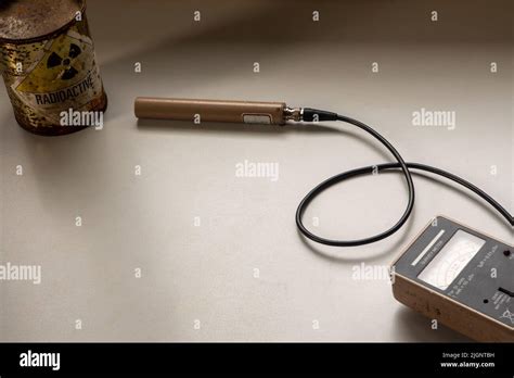 Hand Held Radiation Survey Instrument Detecting Radioactive Material In The Package Ionizing