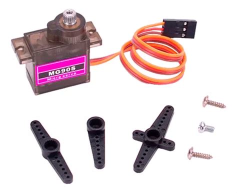 Servo Motor Mg90s Engrenagem De Metal Robótica Arduino 180º