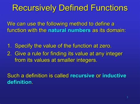 Recursive Definitions In Discrete Mathmatcspptx Programming