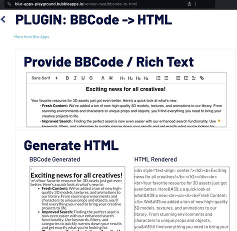 New Plugin Converting Bbcode To Html Showcase Bubble Forum