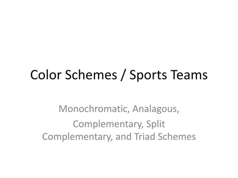Color Schemes Ppt