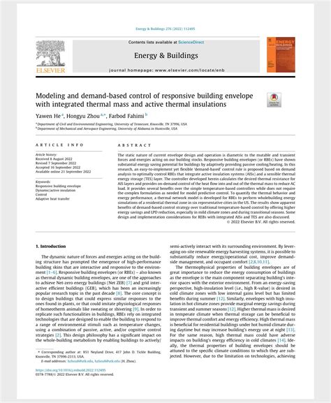 Hongyu Zhou On Linkedin Energy Building Nationalsciencefoundation