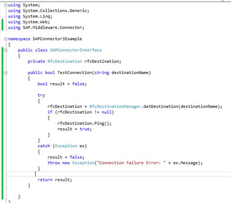 Sap Net Connector 30 Nco Example Codeproject