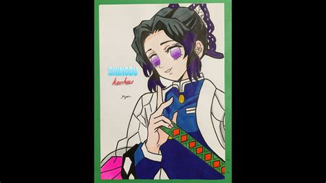 Draw Anime Shinobu Kochou Rengokukyojuro Kimetsunoyaiba Drawing Draw Anime Shinobu YouTube