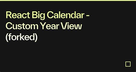 React Awesome Calendar Examples Codesandbox