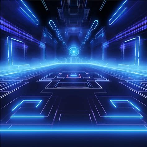 premium vector cyberspace tech cyber innovation interface virtual neon perspective glowing system