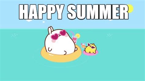 Happy Summer  By Molang Find And Share On Giphy