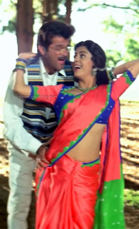 Juhi Chawla Hot Sexy Saree Navel Romance Bollywood Photos Stills