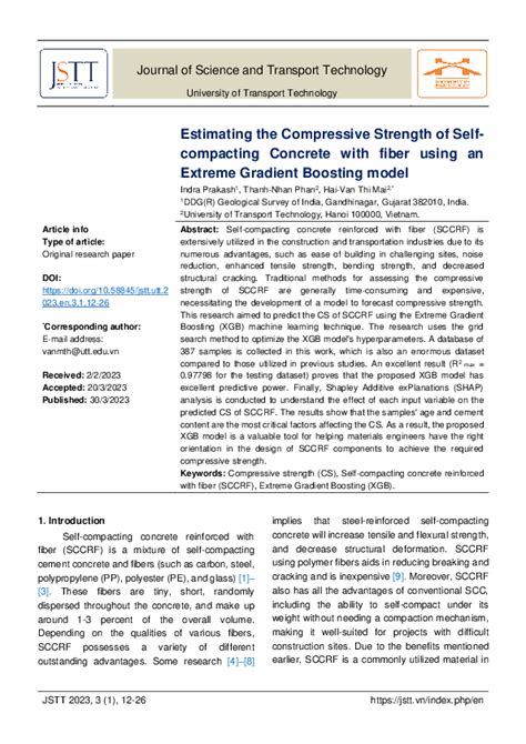 Pdf Estimating The Compressive Strength Of Self Compacting Concrete