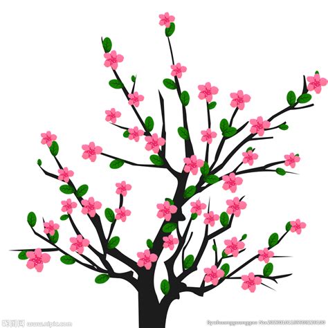 桃树设计图风景psd分层素材设计图库昵图网