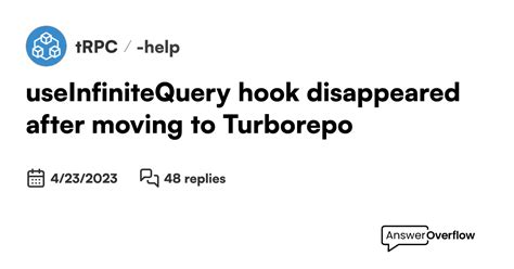 Useinfinitequery Hook Disappeared After Moving To Turborepo Trpc