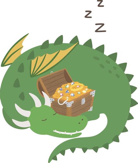 Sleeping Dragon Illustration 20124371 Vector Art At Vecteezy