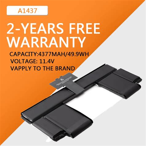A1437 Laptop Battery For Apple Macbook Pro 13 Retina A1425 Late 2012