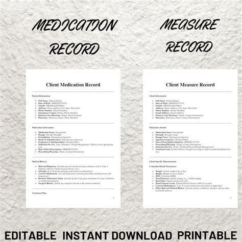 Editable Semaglutide Bundle Forms Template Weight Loss Business