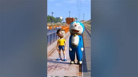 Nobita Hijack Train And Save Doraemon Papa 😭 ️ Gta5 Shortsfeed Youtube