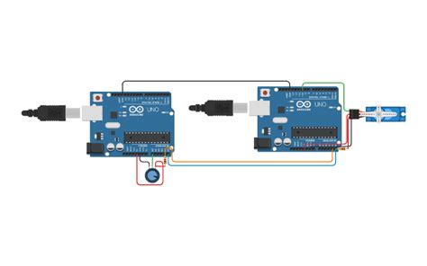 Circuit Design Conexión De Dos Arduino Por I2c Tinkercad