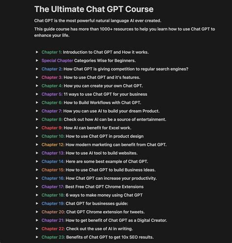 Crypto军火库 On Twitter 终极chat Gpt课程 The Ultimate Chat Gpt Course 该指南课程
