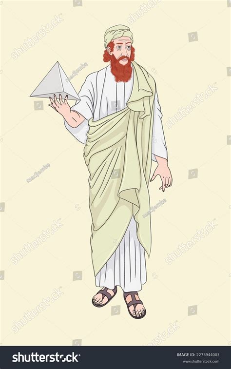 Great Greek Scientist Philosopher Pythagoras Flat Stock Vector Royalty Free 2273944003