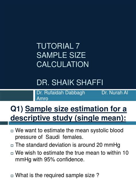 Sample Size Calculation Pdf Sample Size Determination Confidence