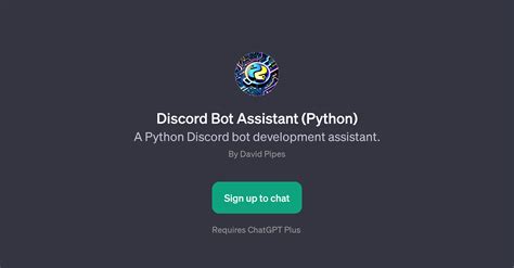discord bot assistant python ai tool for discord bot development