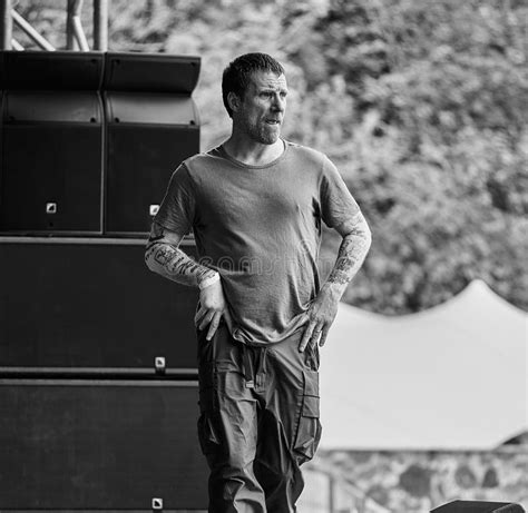 Grayscale Shot Of Jason Williamson From Sleaford Mods At Rosendal
