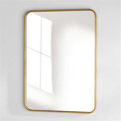 Sabine Metal Rounded Rectangle Wall Mirror Mirror Wall Accent