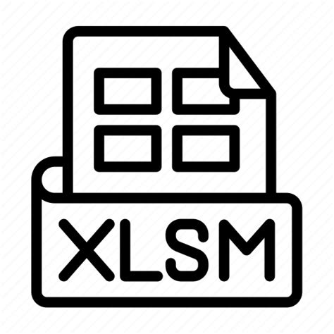 xlsm extension document xls spreadsheet worksheet macro icon