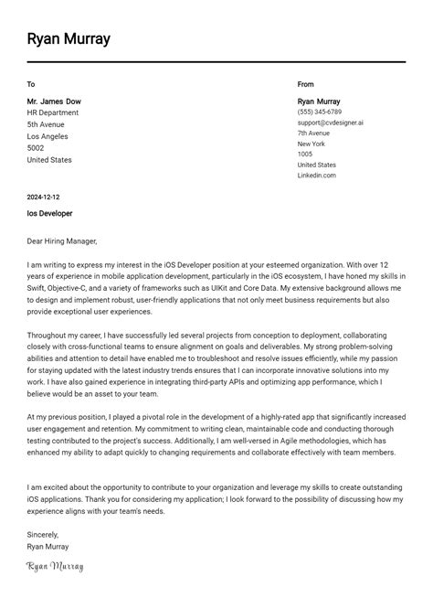 9 Flutter Developer Cover Letter Samples And Examples 2025 Resumedesign Ai