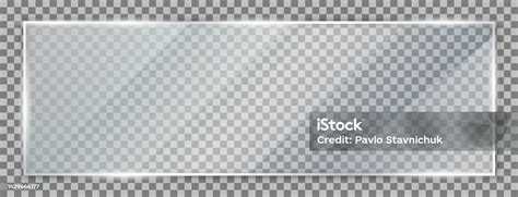 투명한 배경에 유리 판 명확한 유리 진열장 직사각형 프레임의 현실적인 투명 창 모형 눈부심과 빛이있는 유리 질감 재고 벽에 대한 스톡 벡터 아트 및 기타 이미지 Istock