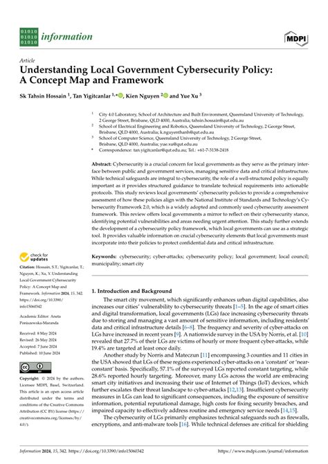 Pdf Understanding Local Government Cybersecurity Policy A Concept