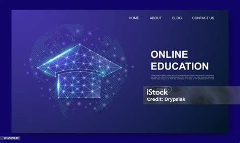 졸업 캡 3d 낮은 폴리 웹 사이트 템플릿 E러닝 디자인 일러스트 개념 방문 페이지에 대한 다각형 온라인 학습 기호 3차원 형태에 대한 스톡 벡터 아트 및 기타 이미지
