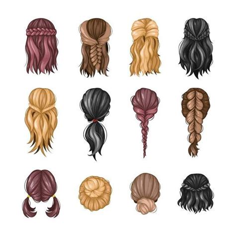 Download Set Of Variety Women Hairstyles For Free Hair Clipart