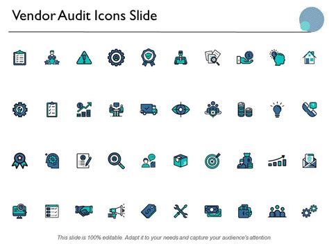 Vendor Audit Icons Slide Marketing Ppt PowerPoint Presentation Portfolio Pictures