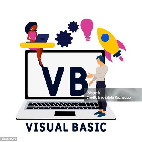 Ilustración De Vb Acrónimo De Visual Basic Y Más Vectores Libres De